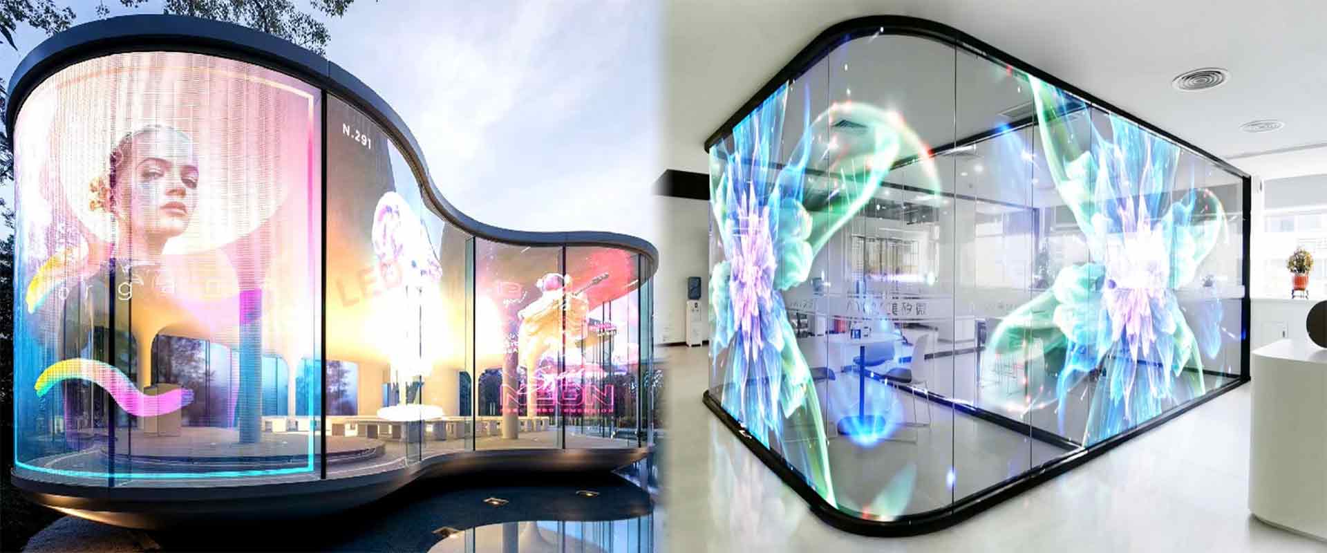 Pantalla LED publicitaria transparente - Serie TR de CHENKSE